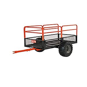 Agri-Fab Inc 45-0554, 1,250-Pound, ATV/UTV Swivel Steel Dump Cart, Orange/Black
