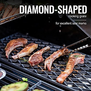 Royal Gourmet GA6402H 6-Burner Propane Gas Grill with Sear Burner and Side Burner, 74,000 BTU, Cabinet Style Outdoor BBQ Grill for Barbecue Grilling and Backyard Cooking, Black