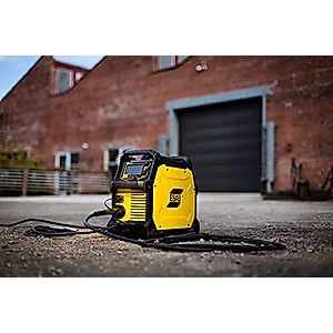 ESAB 0558102240 Rebel EMP 215IC Multi-Process MIG/TIG/Flux/Stick Welding System, sMIG Technology, 4.3" Screen, Victor Gas Regulator, TWECO Fusion 180 MIG Gun, TIG Torch and Electrode Holder