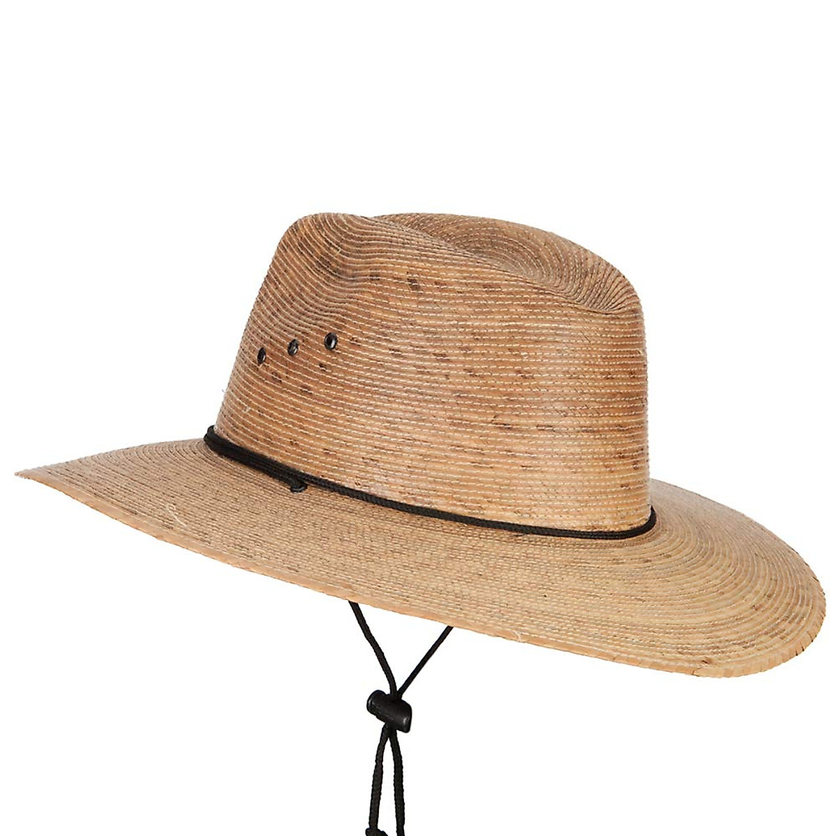 Men's Palm Braid Large Brim Fedora Hat - Dk Palm L
