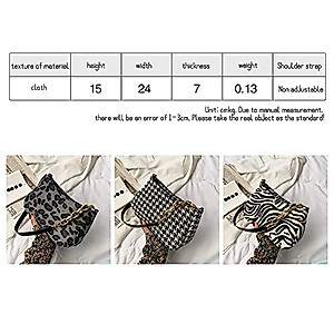 Shoulder Bags Retro Classic Clutch Shoulder Tote Handbag with Zipper Closure for Women (Houndstooth, One Size)