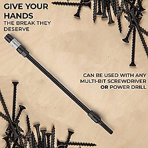 AMERICAN MUTT TOOLS Flexible Drill Bit Extension – 7.5” Flexible Screwdriver Tool | Flexible Shaft Drill Bit Extension, Bendable Flex Bit for Hard to Reach Spaces | Flexible Bit Extension Bar