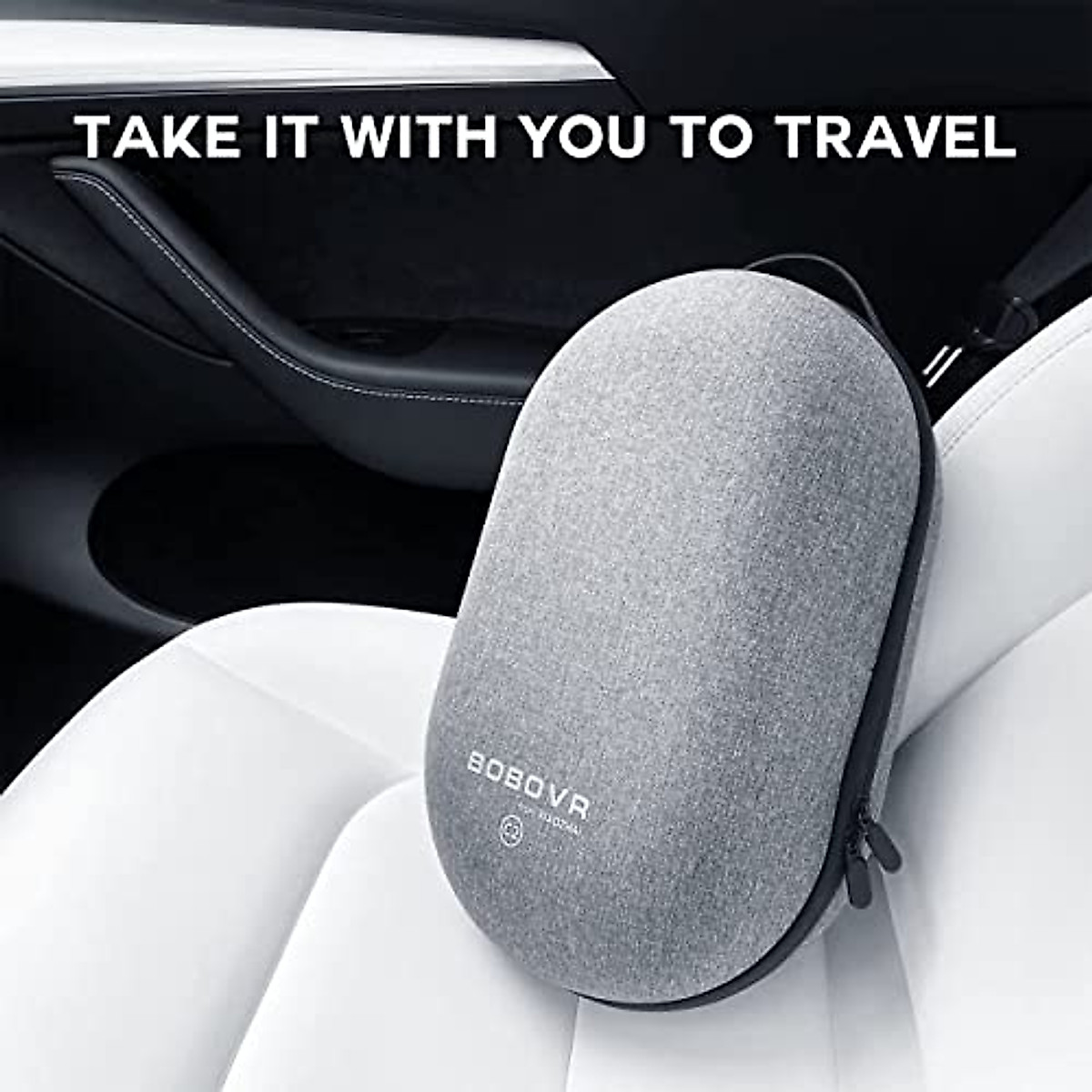 BOBOVR C2 Carrying Case - Compatible with Quest 2 Strap and Controllers, Hard Large Space,Travel Protection, Waterproof Zipper Technology