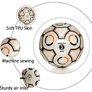 Soccer Balls Sports Ball Lightweight Training Leisure Size3, Size 4 Size 5 for Kids Youth and Adult Soccer Balls Outdoor Toys Gifts