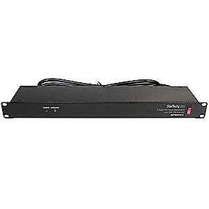 StarTech.com 6U 12 in Wall Mount Bracket & 8 Outlet Power Strip