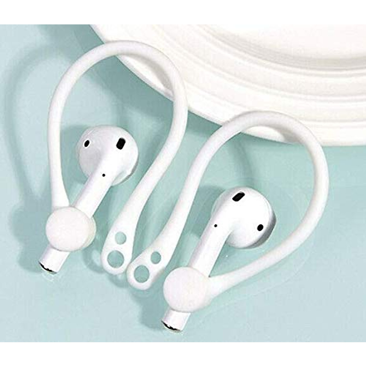 BLLQ Ear Hooks Compatible with Air Pods [Anti-Drop][Comfortable] [Fit] [Durable], Compatible with AirPod1 & 2 Earbud Ear Hook ，White