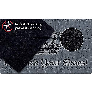 Toland Home Garden 800400 Off with Your Shoes! Funny Door Mat 18x30 Inch Queen Outdoor Doormat for Entryway Indoor Entrance