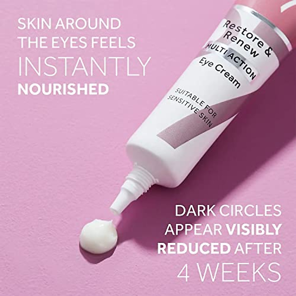 No.7 Restore & Renew Multi Action Eye Cream - Skin Renewing Under Eye Cream for Puffiness and Dark Circles - Eye Moisturizing Brightening Cream for Anti Wrinkles + Skin Firming (15ml)