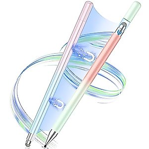 Stylus Pens for Touch Screens(2 Pcs), High Precision Magnetic Adsorption 2-in-1 Stylus Pen for iPad Compatible with iPhone and All Touch Screens