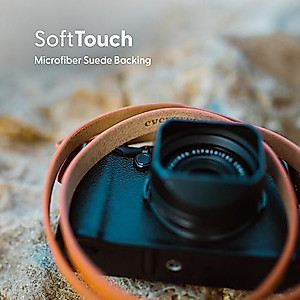 Evergreen Genuine Leather Minimalist Neck Shoulder Slim Camera Strap (Black, 38")