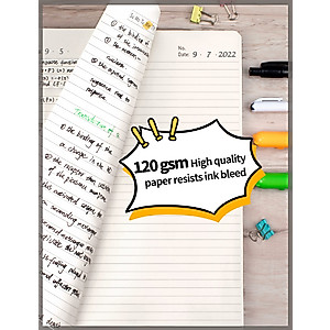 SUNEE 3 Pack Spiral Notebook - A5 Lined Journal Notebook, 120gsm Thick Paper, College Ruled, Giftable Journal for Study and Notes 80 Sheets, 5.7" x 8.3", Blue, Pink, Transparent