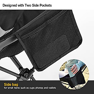 LUBBYGIM Folding Camping Chairs, Portable Camp Chairs, Lightweight Outdoor Chairs for Outdoor Camp, Travel, Beach, Picnic, Festival, Hiking, Backpacking, Supports 265Lbs - 2 Pack