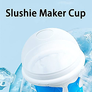 Slushy Cup Slushie Maker Cup, Frozen Magic Smoothies Cup, Double Layers Silica Cup,Magic Quick Frozen Smoothies Cup，DIY Homemade Slushies,Magic Slushy Maker Squeeze Cup Portable for Milkshake… (Pink)
