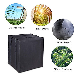 LBG Products Window Air Conditioner Cover 27''Wx19''Hx25''D for Outside AC Unit,Heavy Duty Winter AC Defender,Bottom Covered