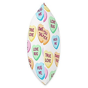GrayFox Happy Valentines Day Happy Valentines Day Candy Conversation Cute Hearts Throw Pillow, 16x16, Multicolor