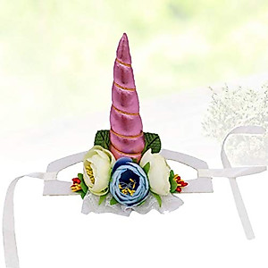 Unicorn Pet Hat Headband Decor: Dog Unicorn Horn Headband with Adjustable String for Pet Puppy Cat Party Daliy Decoration
