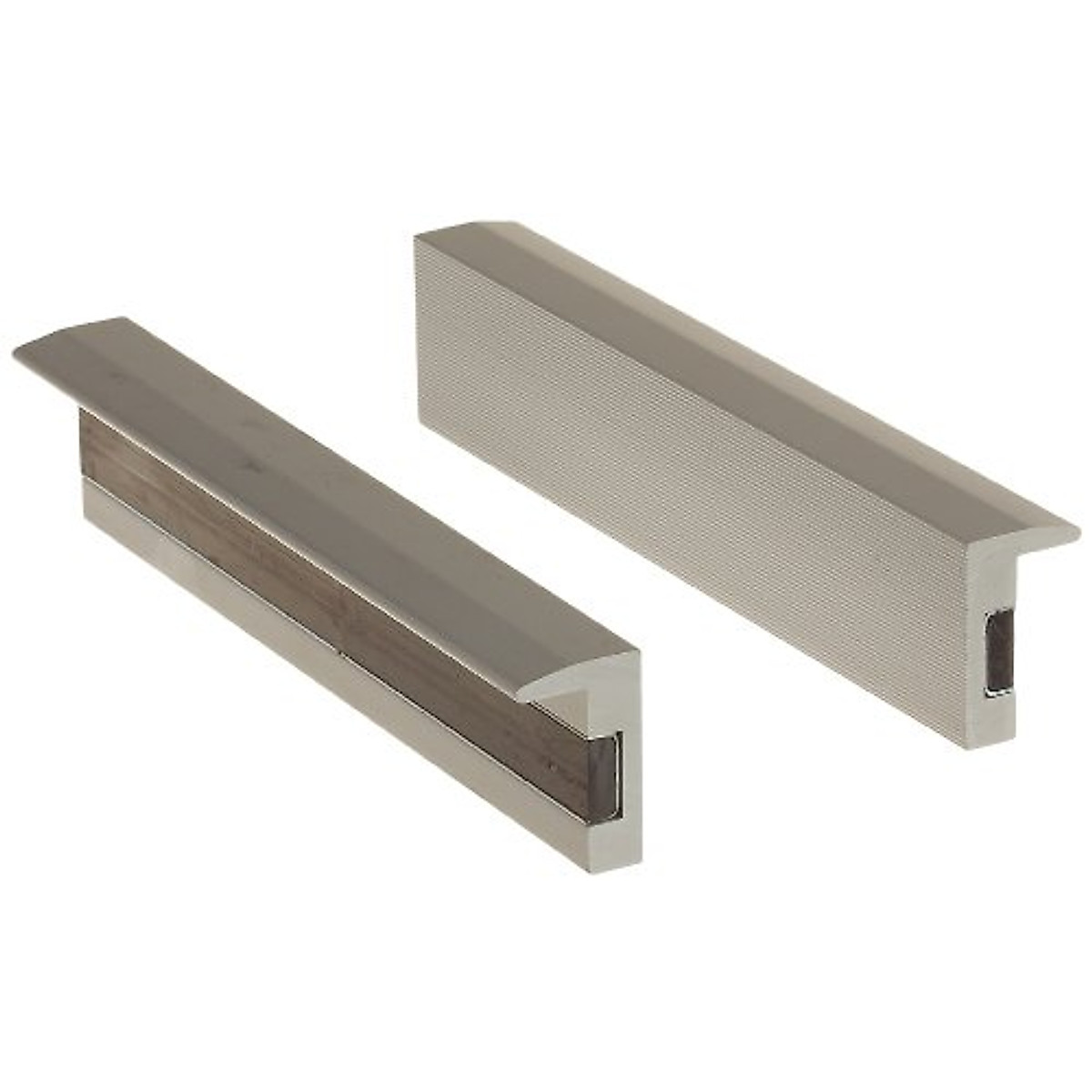 Yost Vises MA-355 Universal 5-1/2" Magnetic Aluminium Vise Jaw Caps | Smooth Serrated Vise Jaw Cover | Jaw Cover fits 5-1/2" Inch Vise | Easily Attach with Magnet Strip - No Bolts Needed | (1 Pair)