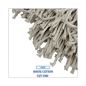 Boardwalk 232C Mop Head, Premium Standard Head, Cotton Fiber, 32oz, White, 12/carton