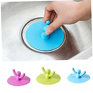 Shower Drain Stopper Silicone Bathtub Sink Stopper Hair Catcher Bathtub Strainers Protectors Cover for Kitchen Washroom Bathroom