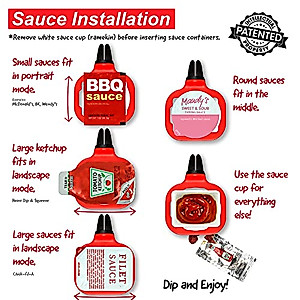 Saucemoto Dip Clip | Car Sauce Holder for Ketchup and Dipping sauces. No More Dry Fries or sauceless Nuggets. As seen on Shark Tank (2 Count Pack, Pink)