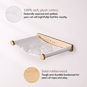 Furmia Cat Wall Hammock, Cat Wall Shelves, Cat Wall Furniture, Cat Wall Bed, Modern Wall Mounted Cat Shelves for Cats up to 40 lbs