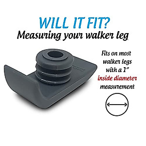 3-Pack: Walker Ski Glides for Carex Walkers - 3 Pairs (Gray)