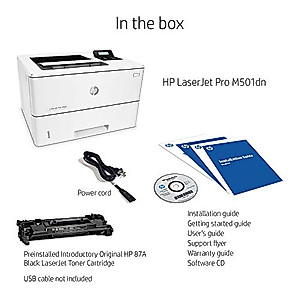 HP LaserJet Pro M501dn Monochrome Printer with built-in Ethernet & 2-sided printing (J8H61A)