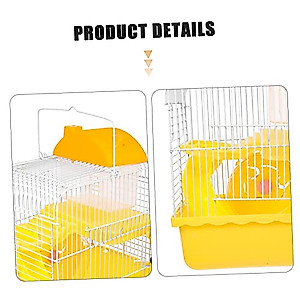 VOSAREA Hamster Cage Turtle Accessories Travel Guinea Pig Cage Accessories Rat Cage Chinchilla Cage Accessories Hamster Hideout Plastic Orange Guinea Pig House Rat House Rat Hut
