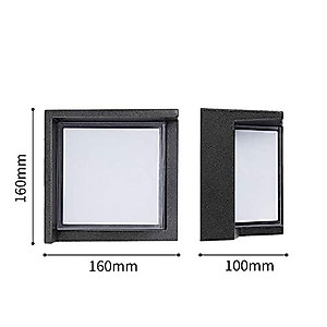 ZHHk Outdoor Wall Lamp Led Courtyard Square Exterior Aisle Waterproof Balcony Terrace Modern Creative Home Garden Wall Lamp 1616 cm Black Wall Lights