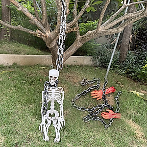 Lodou Halloween Decoration Chain,Plastic Chains Props,Halloween Costume Chain Prison Chain for Halloween Party Decoration Cosplay Accessory (2)