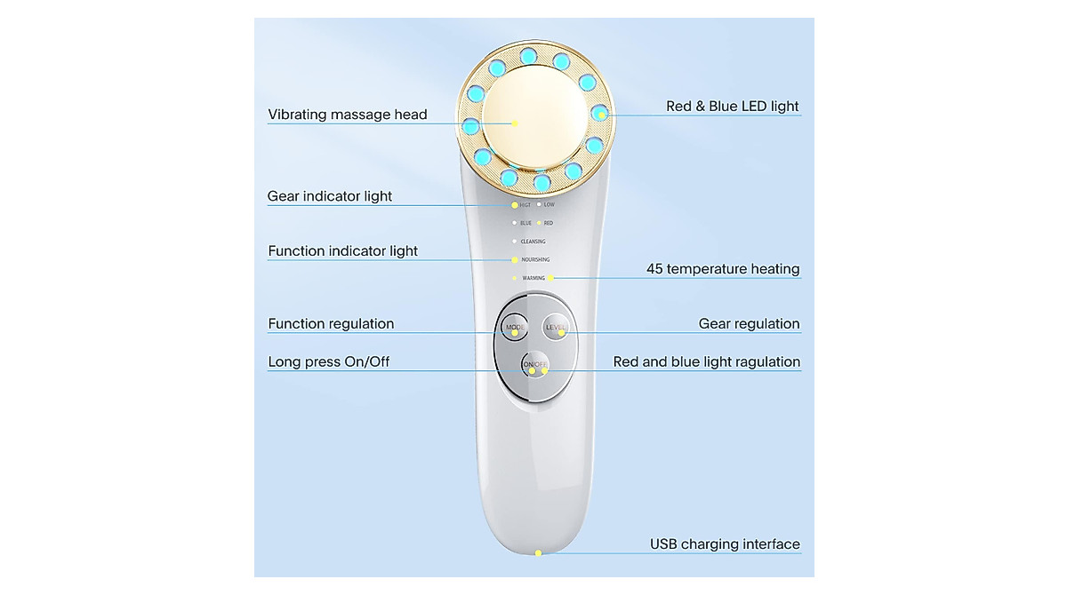 Galvanic Facial Machine: 7 in 1 Face Massager