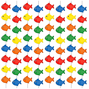 12 Packs Gone Fishing Party Banners Little Fisherman Garland Kit Fishing Themed Hanging Swirl The Big One Birthday Paper Cutouts for The First Birthday Party Home Classroom Favor Supplies Decoration