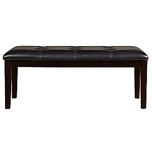 Homelegance Dining Bench, 49-Inch, Western, Dark Brown, Espresso Finish
