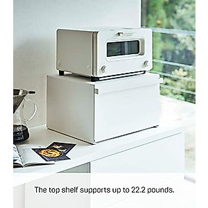 Yamazaki Home Bread Box Kitchen Counter Container Holder | Steel | Food Storage, One Size, White