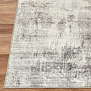 ReaLife Machine Washable Rug - Stain Resistant, Non-Shed - Eco-Friendly, Non-Slip, Family & Pet Friendly - Made from Premium Recycled Fibers - Abstract Modern - Beige, Gray, Ivory, 5' x 7'