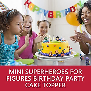 MAIXSUI 26 Pieces Super Hero Action Sets for Boys Mini Superheroes Figures Ornaments Toys Small Superhero Figurines Birthday Party Favors Cake Decoration Cupcake Topper Supplies
