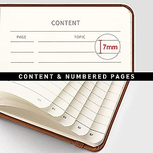 RETTACY Pocket Notebooks,2-Pack Small Notebook Hardcover Mini Journal with 312 Pages,100gsm Thick Lined Paper with Inner Pockets & Page Numbering,3.5" x 5.5"