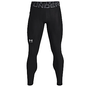Under Armour Men's HeatGear Armour Leggings , Black (001)/Pitch Gray, X-Large