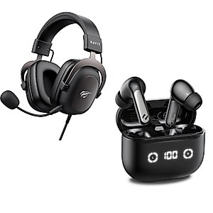 Gaming Headsets Bundle with Noise Cancelling Earbuds