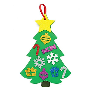 Baker Ross AR764 Christmas Glitter Foam Stickers - Pack of 120, for Kids' Christmas Crafts and Art Projects, Cards, Party Bags, and Ornaments