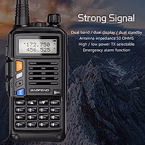 Baofeng UV-S9X3 5 Watt Tri-Band Radio : VHF, 1.25M, UHF, with 2200mAh Large Battery,Includes Dual Band Antenna, 220 Antenna, Earpiece, and More Amateur (Ham) Two-Way Radio… (Black)