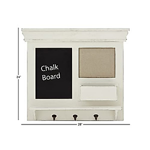 Deco 79 Wood Metal Wall Shelf, 28 by 24"