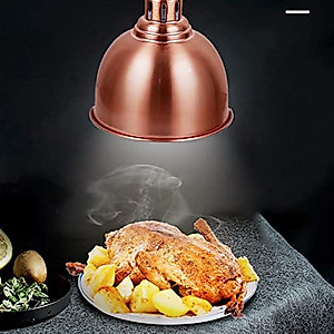 FXJ Food Warmer Lamp, 250W Commercial Food Warmer, Retractable Hanging Food Heat Lamps Heating Lamp, for Food Service Restaurant Catering Supplies (G) (C)