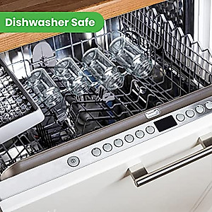 luium Mason Jars with Handle -2 Pack 24oz mason jar drinking glasses with lid and straw, Mason Jar Cups, Mason Jar mugs for Iced Coffee, Milkshake, Smoothie, Plastic Airtight Lids for Food Storage