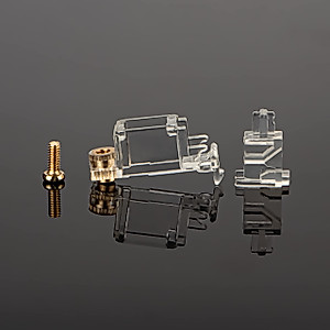 New Fashion Kingdom Keyboard Stabilizers Gold Plated PCB Screw-in Stabilizers 2u 6.25u 7u Mechanical Keyboard Stabilizers Mechanical Keyboard Accessories for 60/87 Keyboard – Transparent