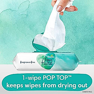 Pampers Aqua Pure Sensitive Baby Wipes 10X Pop-Top 560 Count