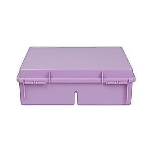 Everything Mary 4" x 6" Photo Storage Box, Purple - 16 Inner Organizer Cases - Portable Multi-Purpose Storage