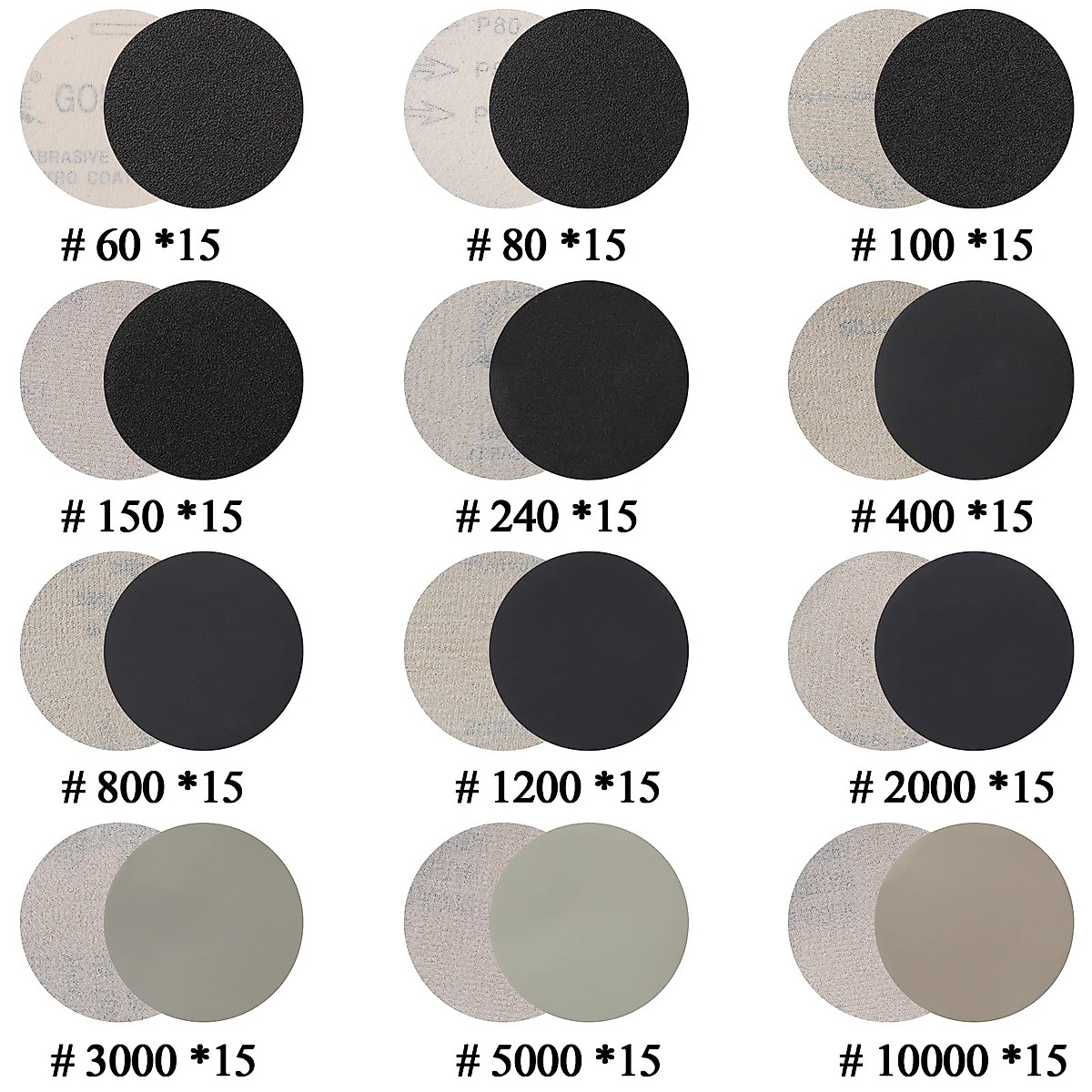 187 Pieces 1 Inch Sanding Disc, GOH DODD Hook and Loop Sanding Pads 60 to 10000 Wet Dry Sandpaper with 1/8" 1/4” Shank, Backing Pad, Polishing Pads and Interface Pad for Drill Grinder Rotary Tools