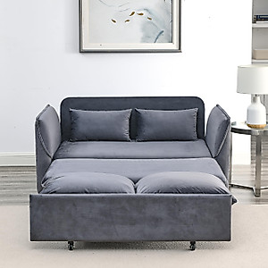 Ucloveria Pull Out Couch Sofabed, Grey