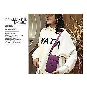 Crossbody Phone Purse Mulit Pocket Cell Phone Shoulder Strap Wallet Case for Motorola One 5G Ace Moto G Power 2022 Moto G Stylus 2022 Moto G Pure 2021 G8 Plus TCL 20L 10L 30 SE BLU G91 Pro (Purple)